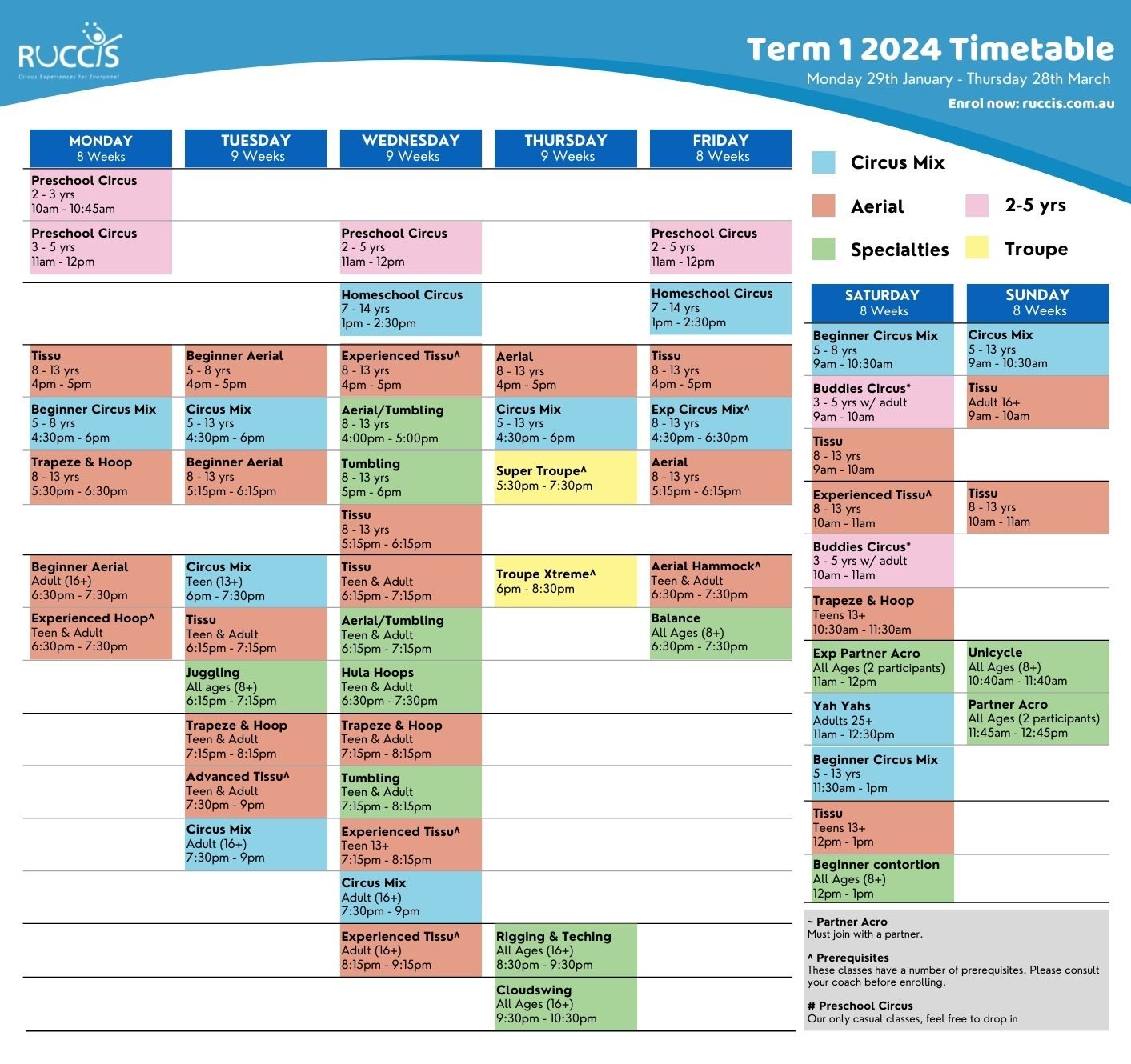 Timetable | Ruccis